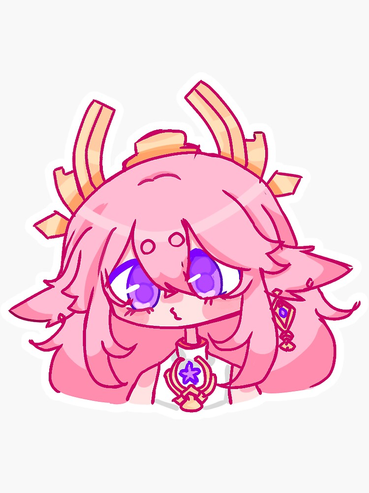 "Yae Miko" Sticker for Sale by Chibi-Emi | Redbubble