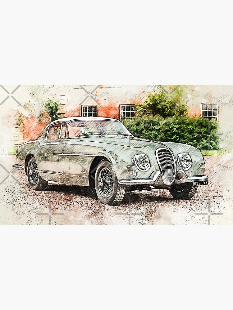 "Old Jaguar - Vintage British Car Art" Art Print for Sale by TheArtTime ...