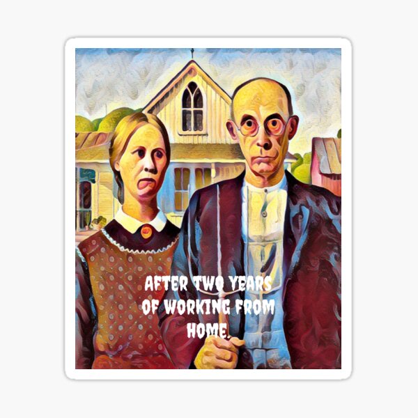 "American Gothic" Sticker by dhoffdesigns | Redbubble