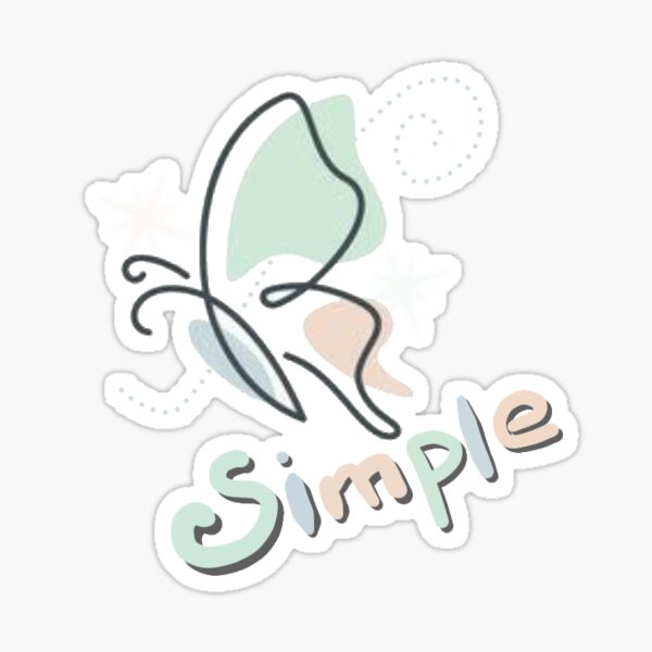 "Simple Butterfly" Sticker for Sale by Nmsfashion | Redbubble