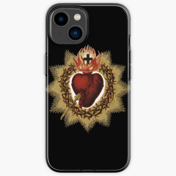 "Sacred Heart of Jesus Catholic" iPhone Case for Sale by Beltschazar ...