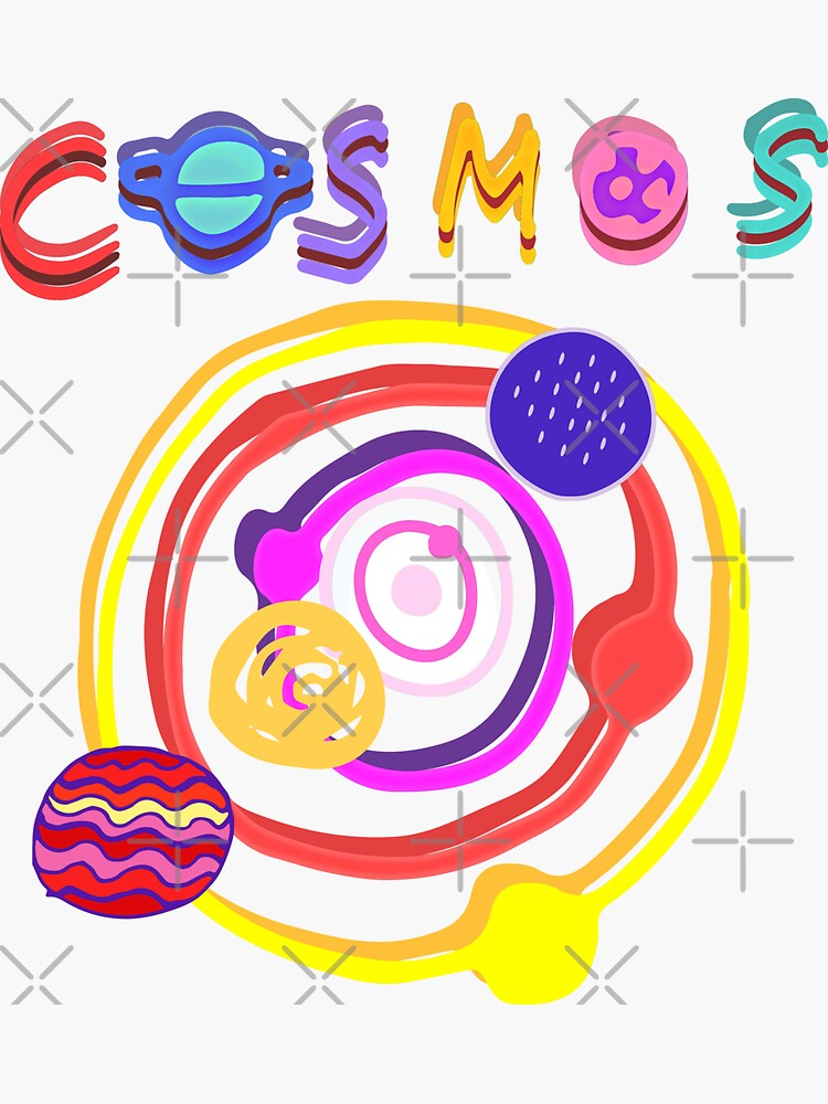 Pegatina «Planetas, estrellas, luna, sol, sistema solar de galaxias, espacio, órbita, diseño de ...