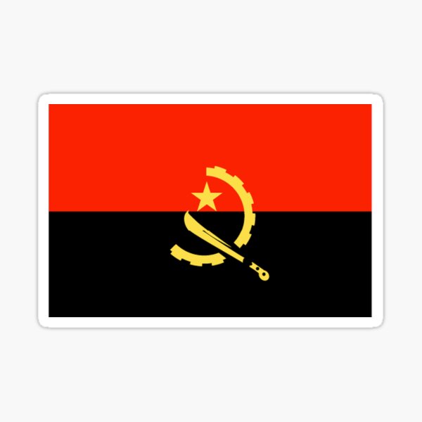 "Angola- Official Flag of Angola" Sticker by allstars007 | Redbubble