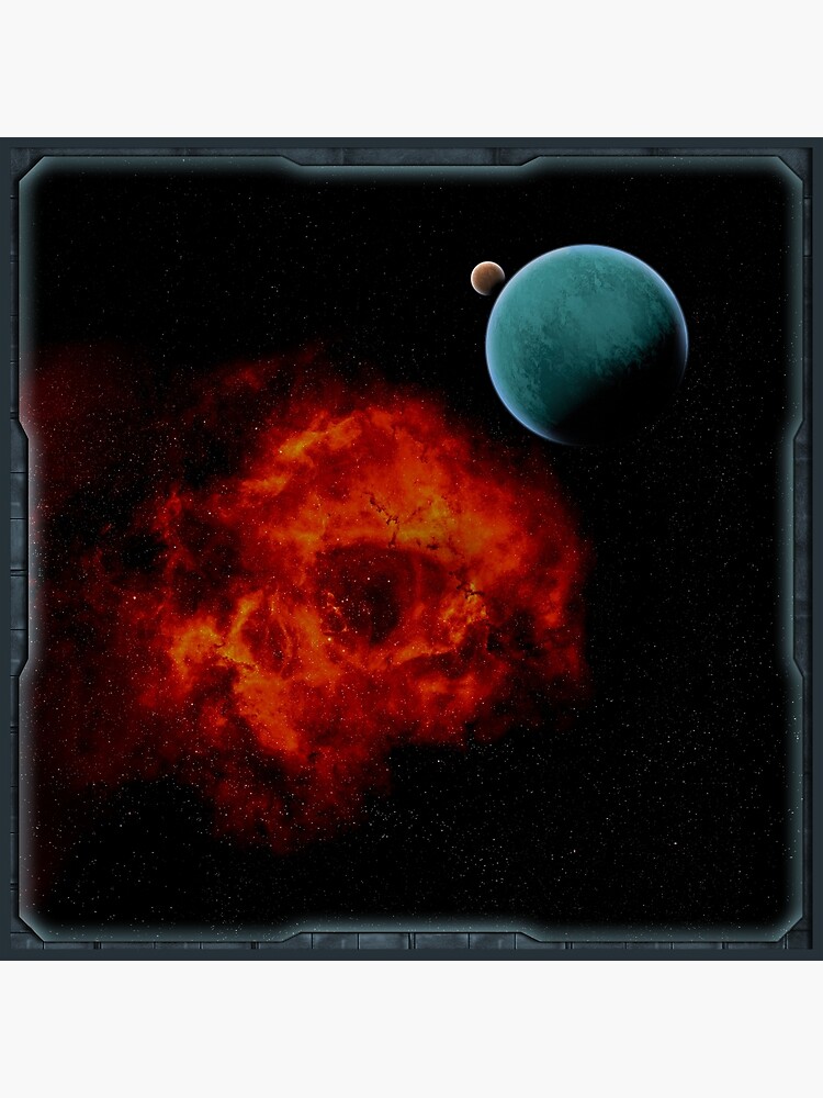 "Red Nebula Space Battle Map for Miniature Table Top Gaming" Poster for ...
