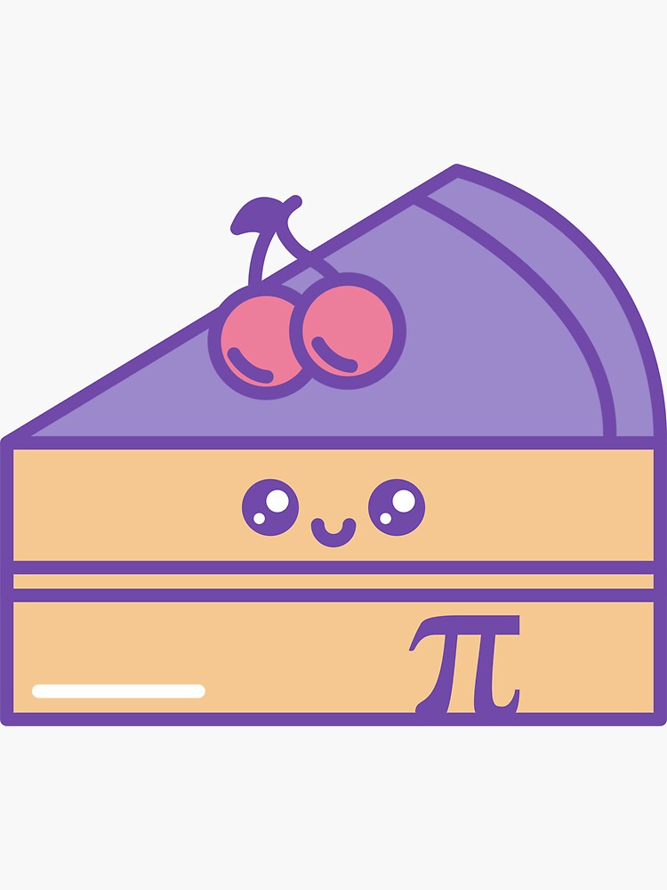 "A piece of cute kawaii pi" Sticker by greatteesdesign | Redbubble