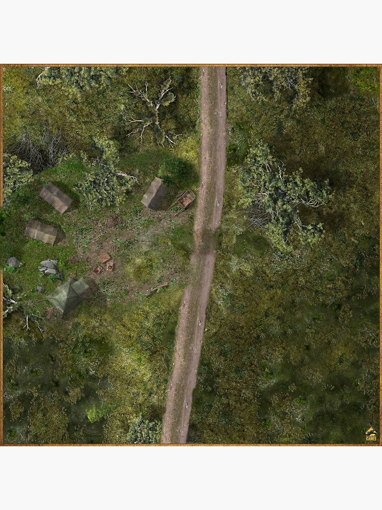 "Roadside Camp Table Top Miniature Gaming RPG Battle Map" Sticker by ...