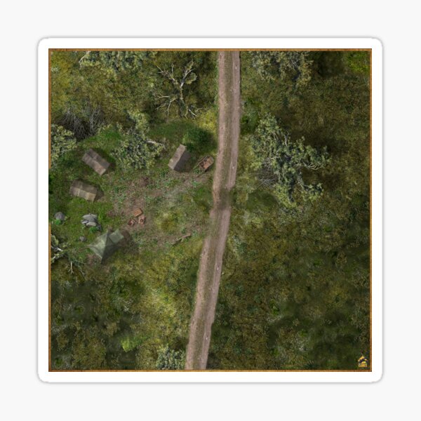 "Roadside Camp Table Top Miniature Gaming RPG Battle Map" Sticker by ...