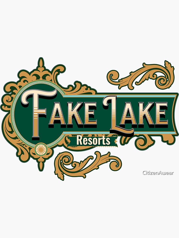 "Vintage: Fake Lake Resorts" Sticker for Sale by CitizenAwear | Redbubble