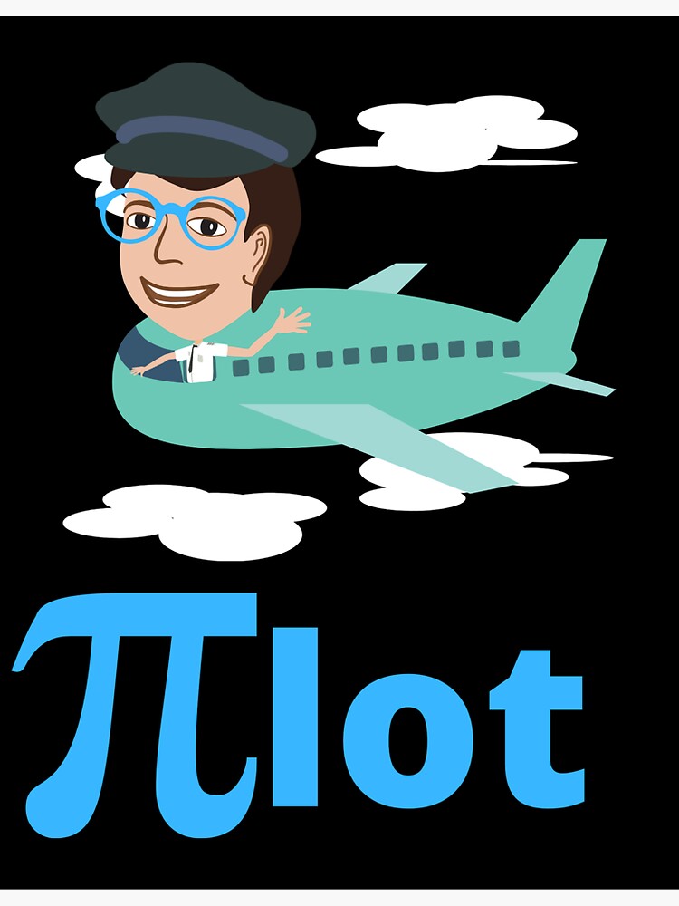 "Pilot - Pi day 3.14 " Sticker for Sale by greatteesdesign | Redbubble