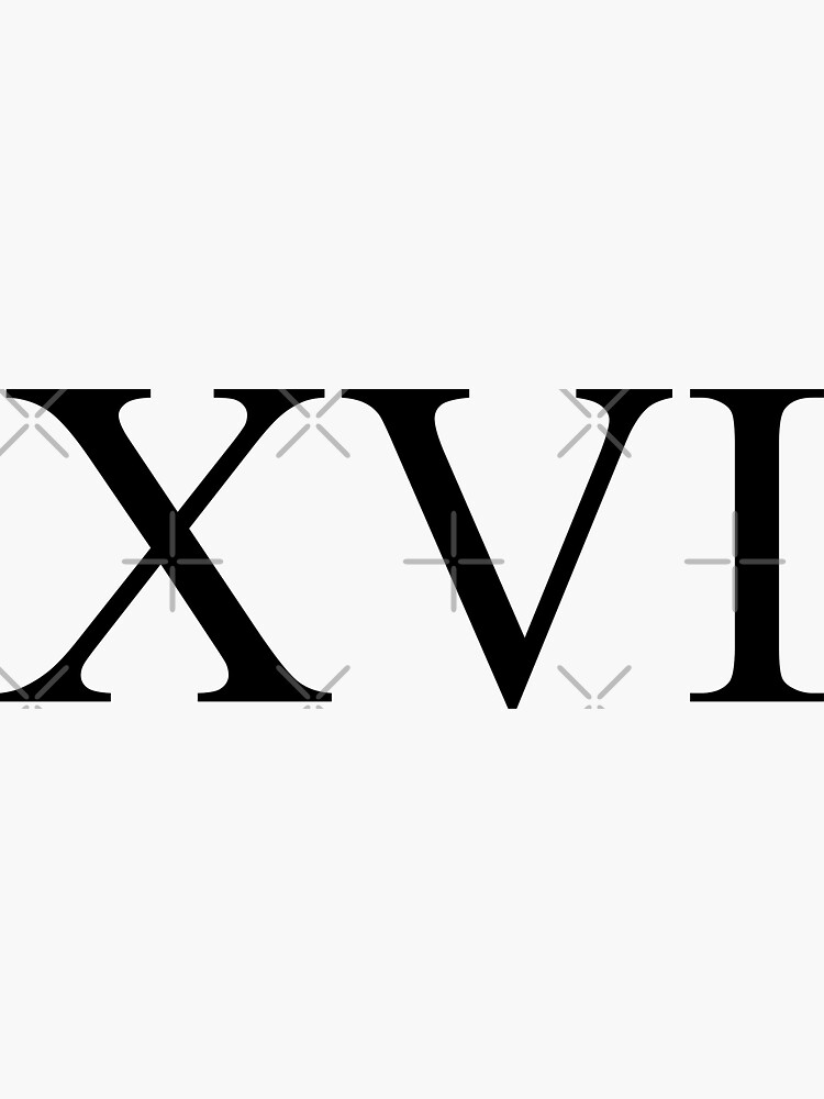 "XVI" Sticker by carriepotter | Redbubble