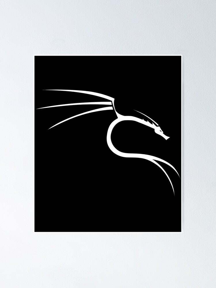 "kali linux Logo white Essential ." Poster for Sale by hennessimeg ...