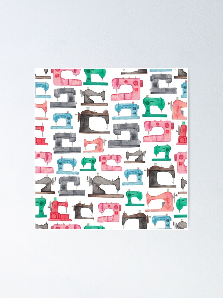 "Sewing Machines" Poster by ElenaONeill | Redbubble