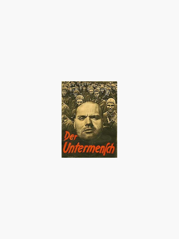 "Untermensch, german poster" Sticker for Sale by Rashkin | Redbubble