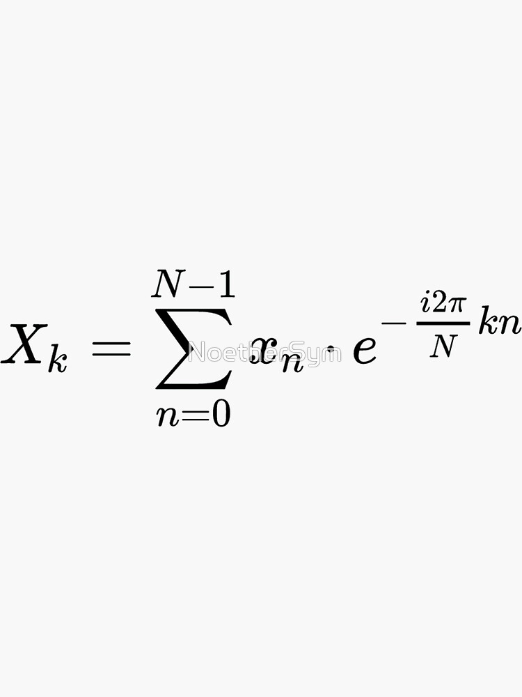"Discrete Fourier transform equation, math basics" Sticker for Sale by ...