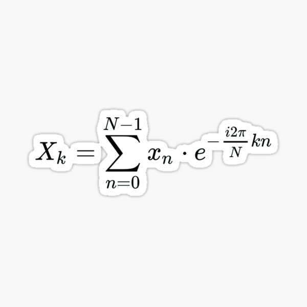 "Discrete Fourier transform equation, math basics" Sticker for Sale by ...