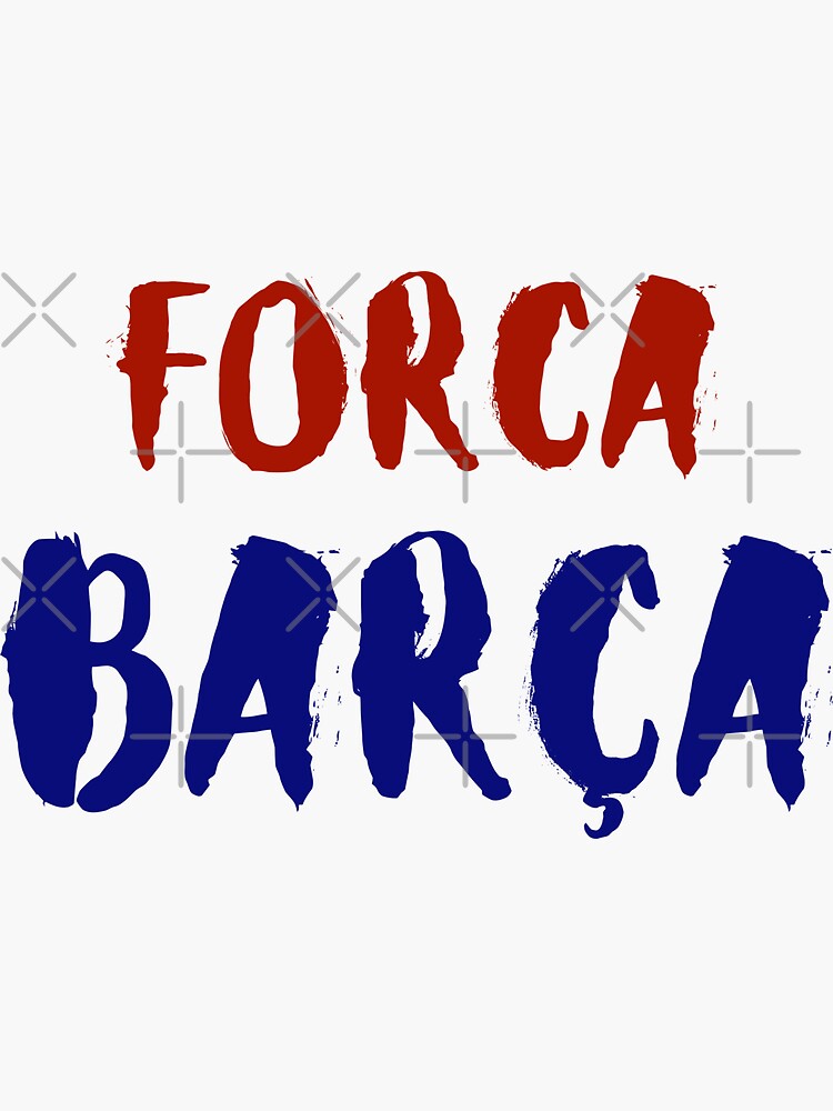 "Forca barca" Sticker by Pradeep11 | Redbubble