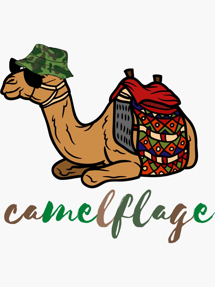 "Camelflage Camoflage Camel " Sticker by awovenroad | Redbubble
