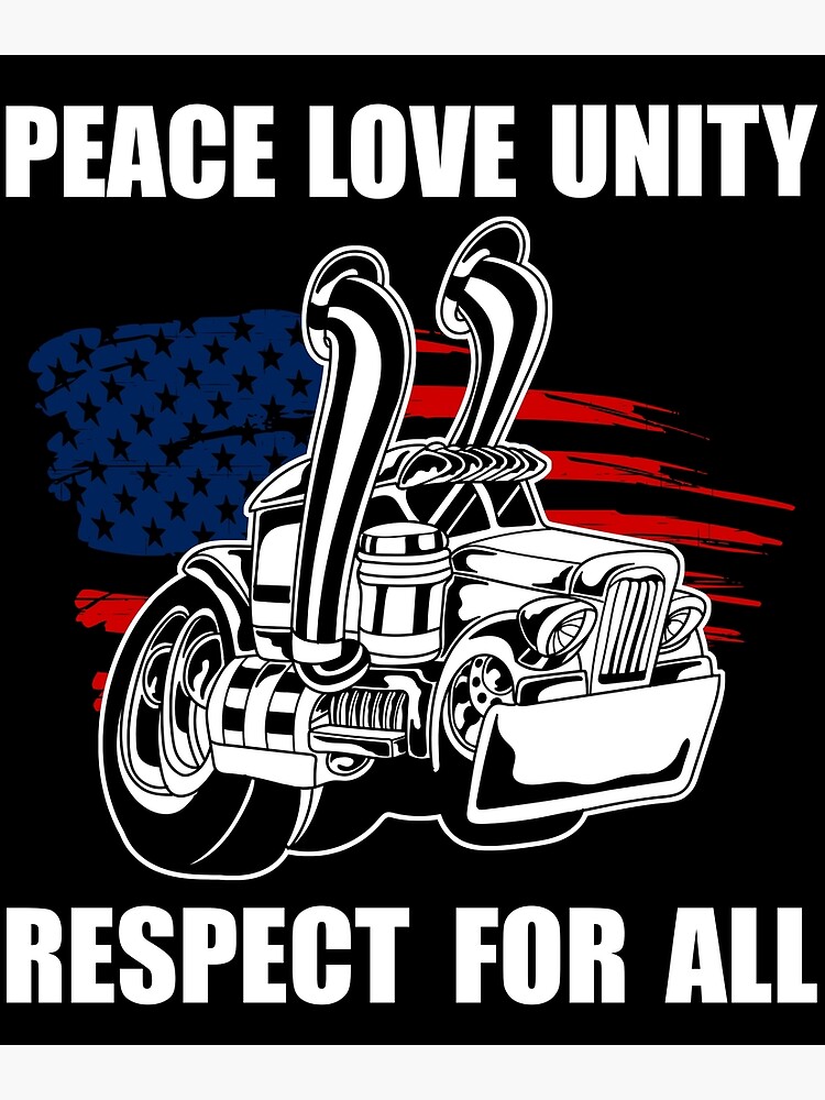 "PEACE LOVE UNITY AND RESPECT FOR ALL" Poster for Sale by ...