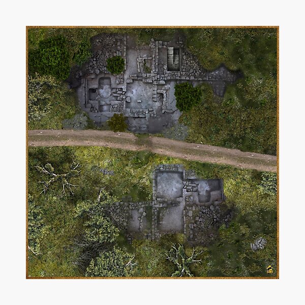 Impression photo « Carte de bataille des ruines routières pour les ...