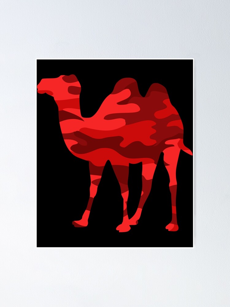 "Camelflage in red camo " Poster for Sale by awovenroad | Redbubble