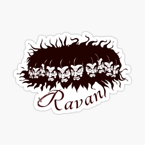 "King Ravana" Sticker by ThimiraSL | Redbubble