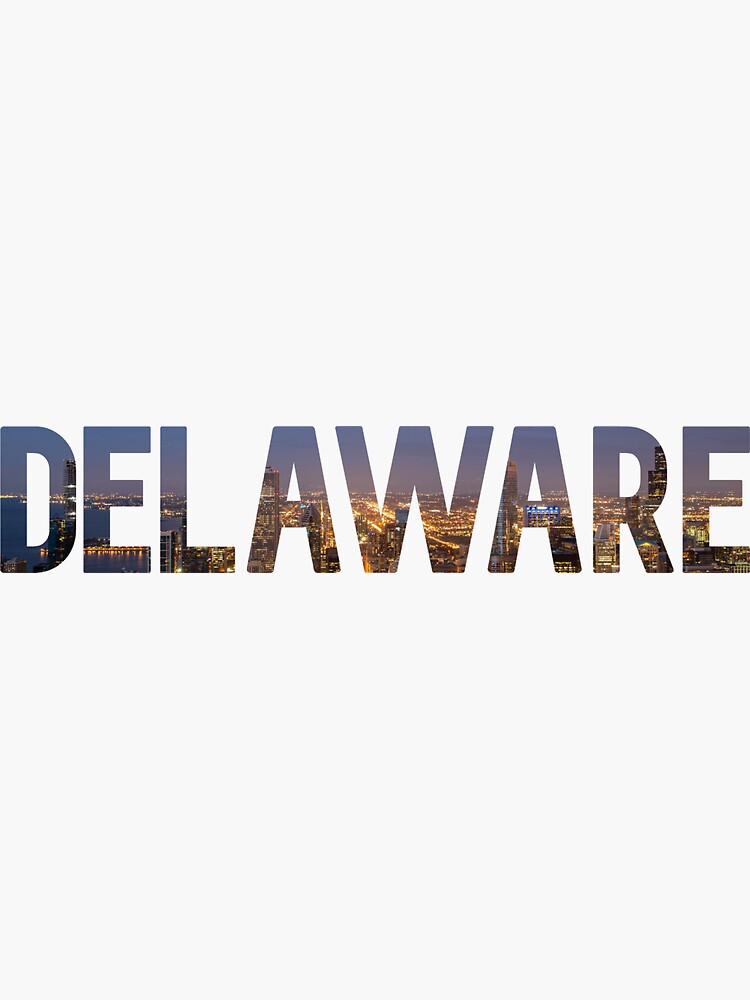 "Delaware Iconic Scenery Logo" Sticker by 38thSeotember | Redbubble