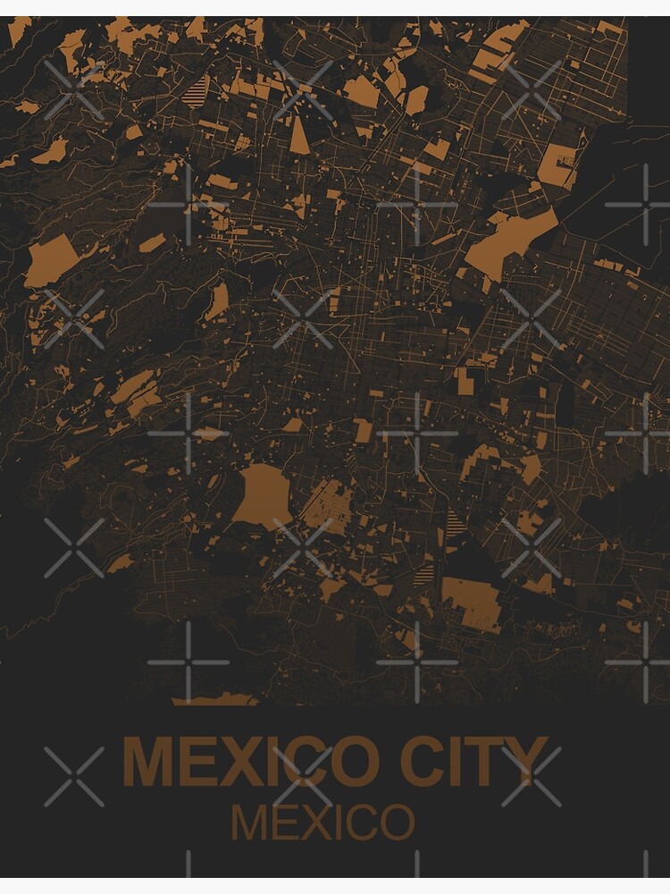 "Mexico City coffee color Map Art Mexico" Poster by EpicMaps | Redbubble