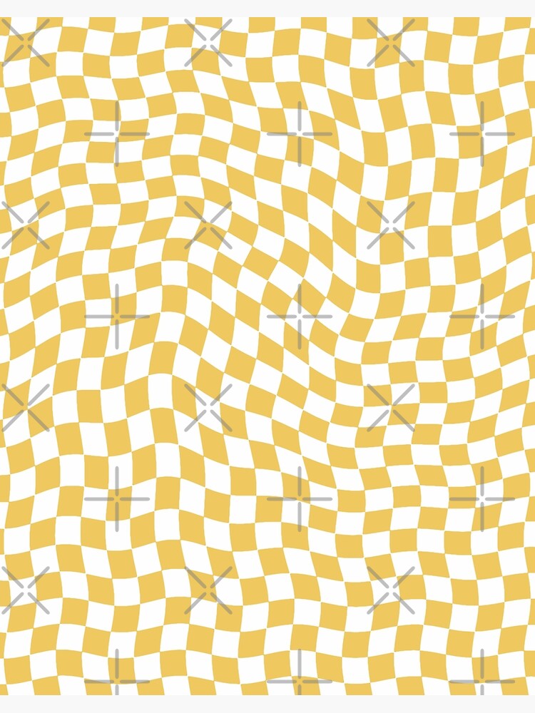 Wavy Checkered Pattern Wallpaper