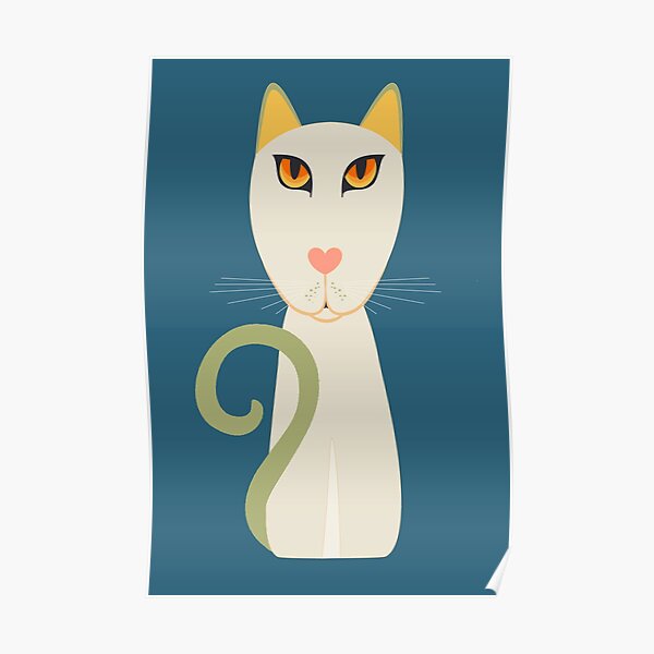 "CAT WITH QUESTION MARK TAIL #3" Poster for Sale by jgevans | Redbubble