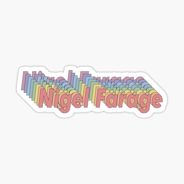 "Basic Nigel" Sticker for Sale by BrutalistPrint | Redbubble
