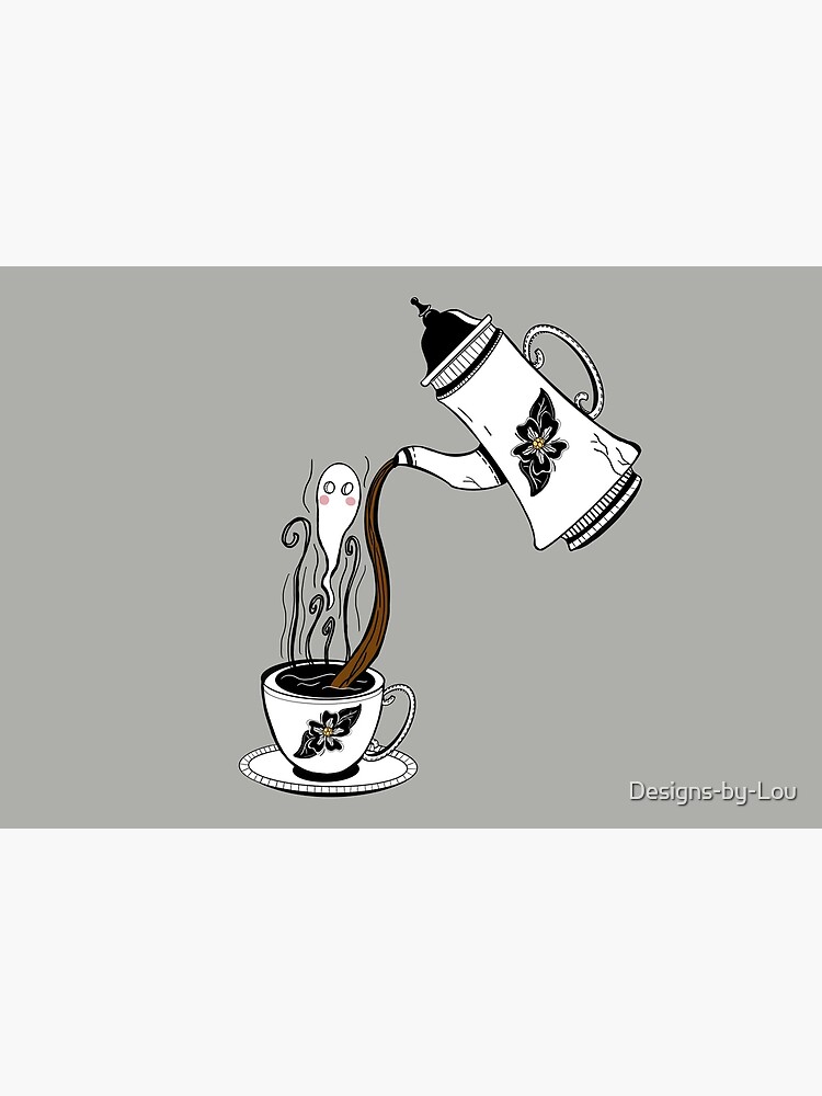 "Teapot Ghost Rising From Teacup" Poster by Designs-by-Lou | Redbubble