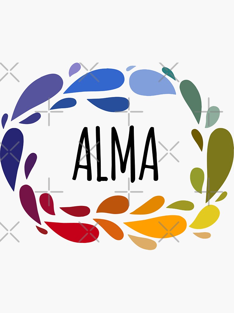 "Alma Name Cute Colorful Gift Named Alma" Sticker for Sale by kindxinn ...