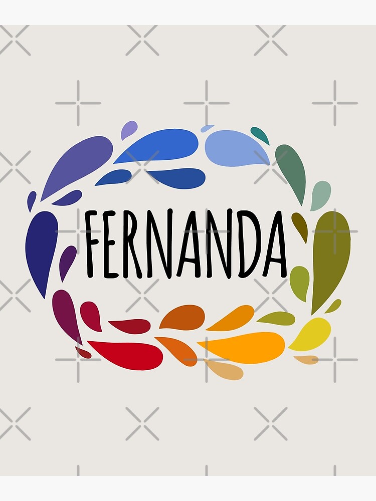 "Fernanda Name Cute Colorful Gift Named Fernanda" Poster for Sale by ...
