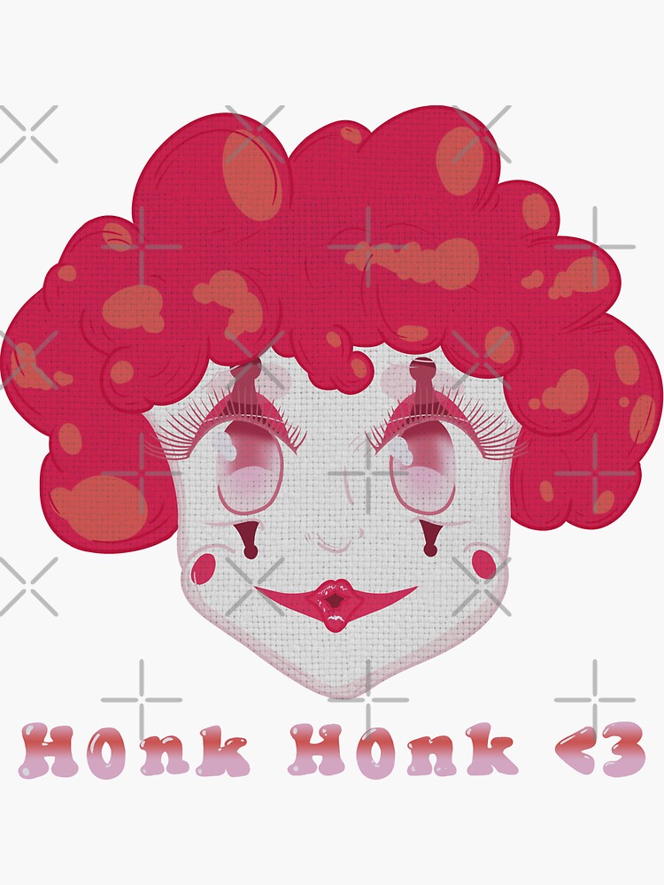"Clown Girl Honk Honk - Pastel Version" Sticker by CapmSad | Redbubble