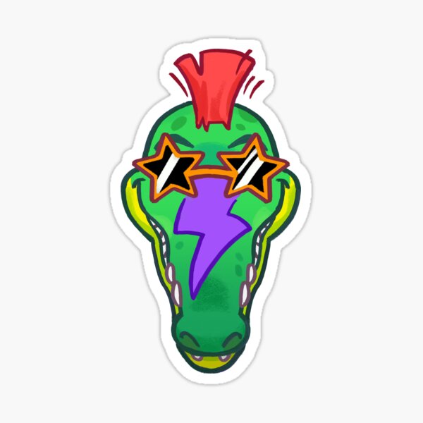 "Montgomery Gator Face Sticker" Sticker by Maru-Chan-Shop | Redbubble