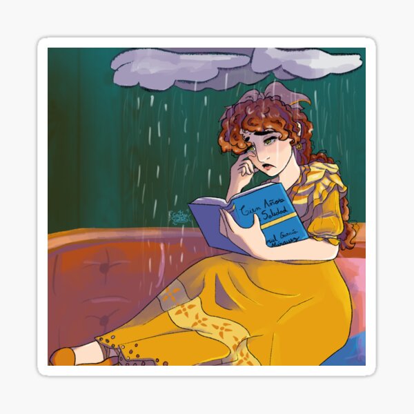 Tia Crying While Reading Sticker By Catsviollet Redbubble