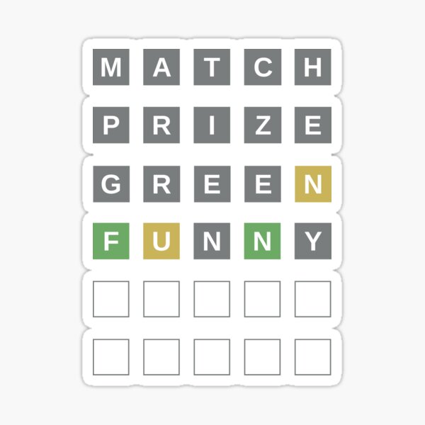 "Wordle fever" Sticker for Sale by FedoraDesign | Redbubble