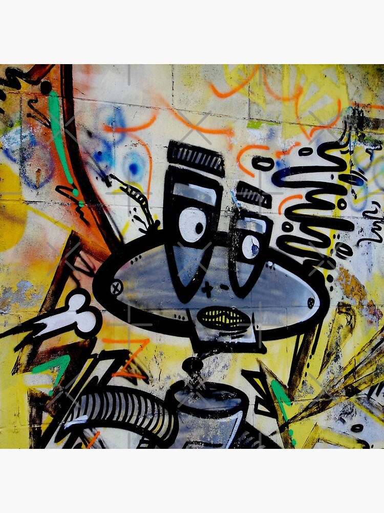 "Graffiti-Bot" Sticker for Sale by WinkyDoodle | Redbubble