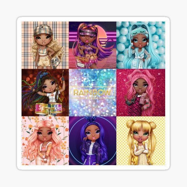 "Rainbow High Girls" Sticker by BreannaRobin | Redbubble