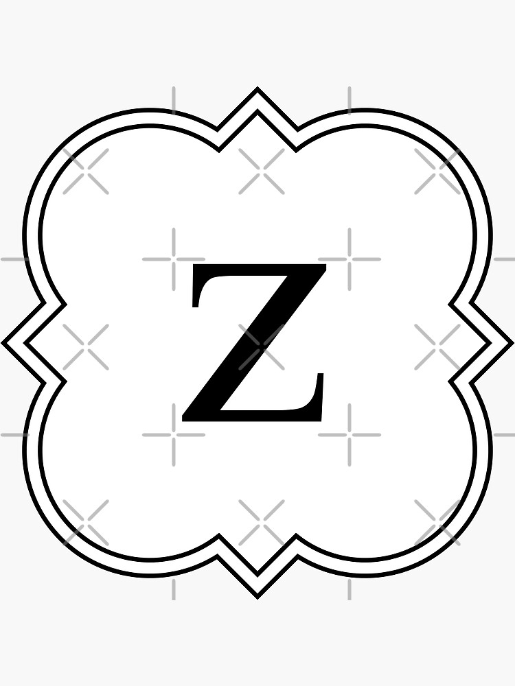 "Fancy Z" Sticker by marinarcher | Redbubble