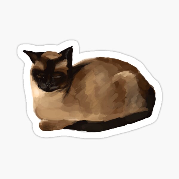 "Mickey Cat - snoozing " Sticker by niamh-amq | Redbubble