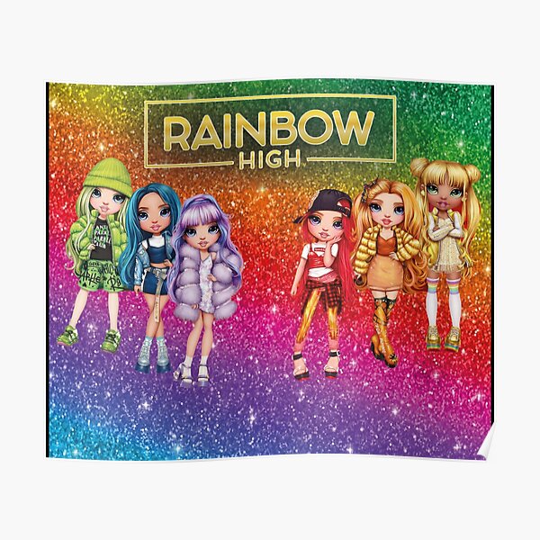 "Rainbow High Dolls Characters" Poster for Sale by ArtLimitless | Redbubble