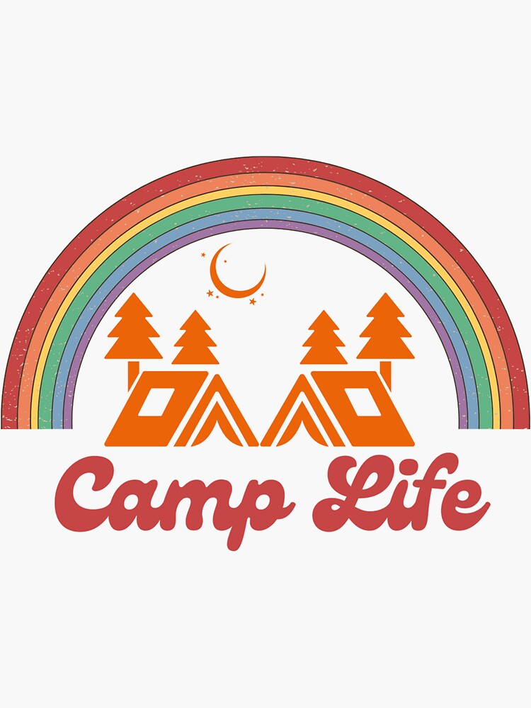 "Camp Life" Sticker by Make-My-Fun | Redbubble