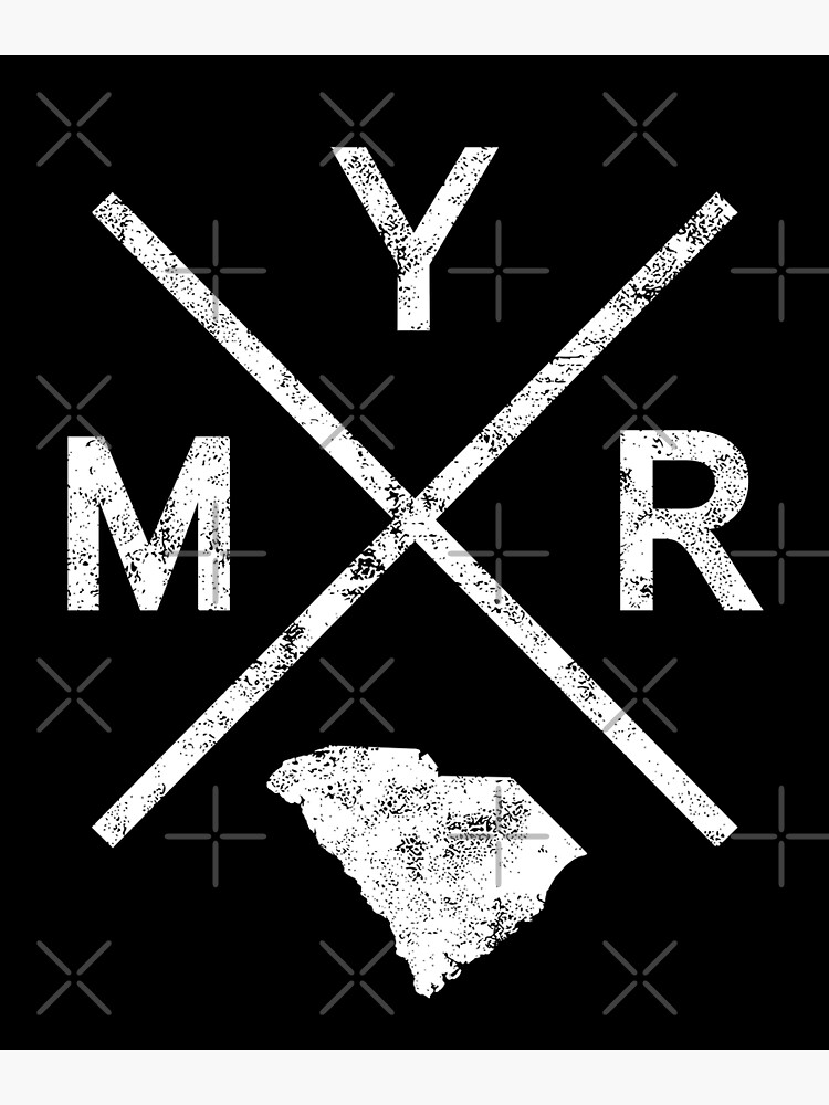 "Vintage Myrtle Beach Retro MYR Cross" Poster by pixeljamz | Redbubble