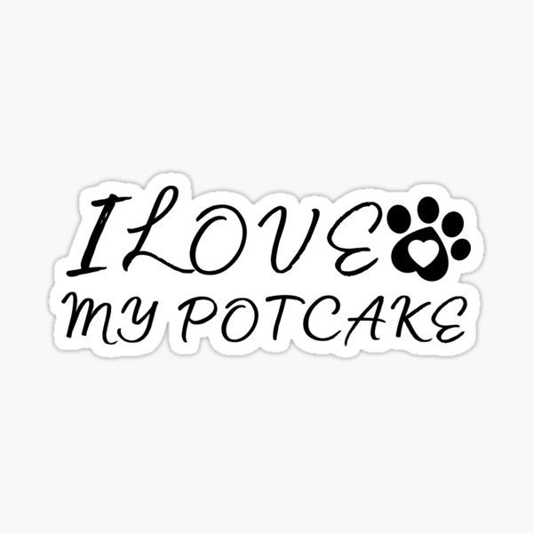 " I Love My Potcake for Dog Lover Dad Mom" Sticker for Sale by ...