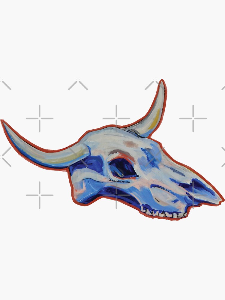 "Bull Skull" Sticker by kirnetart | Redbubble