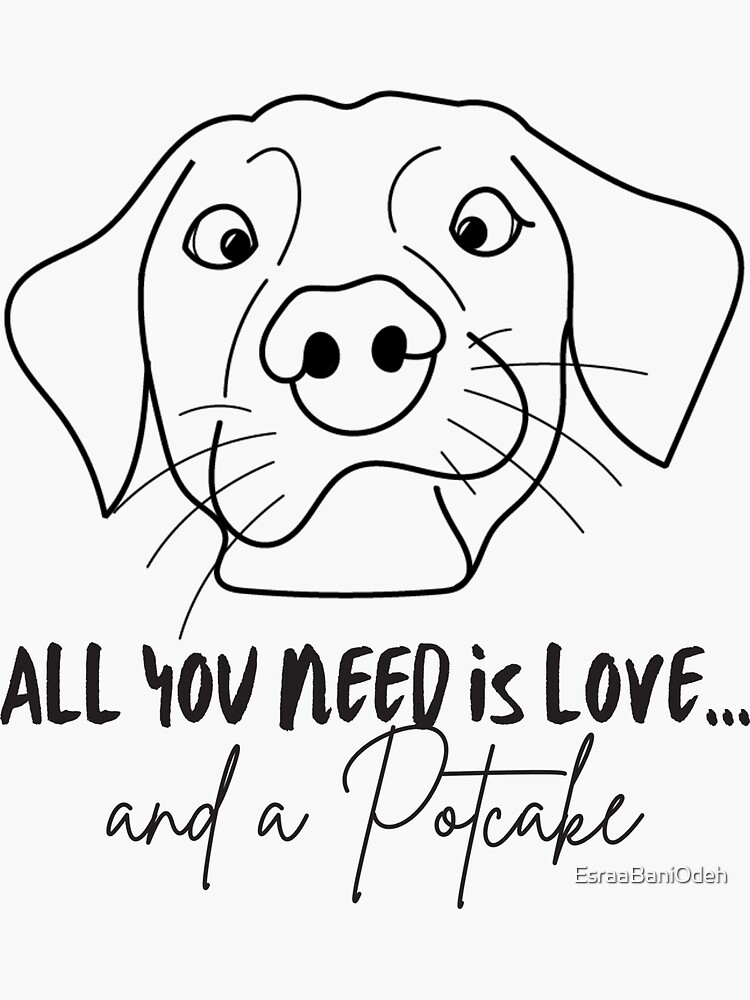 "All I Need Is Love And A Potcake dog" Sticker for Sale by ...