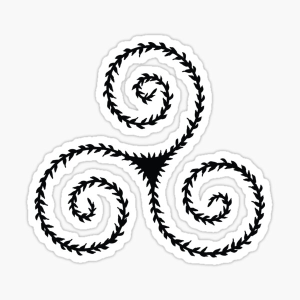 "Triskelion" Sticker by TaraAnouk | Redbubble