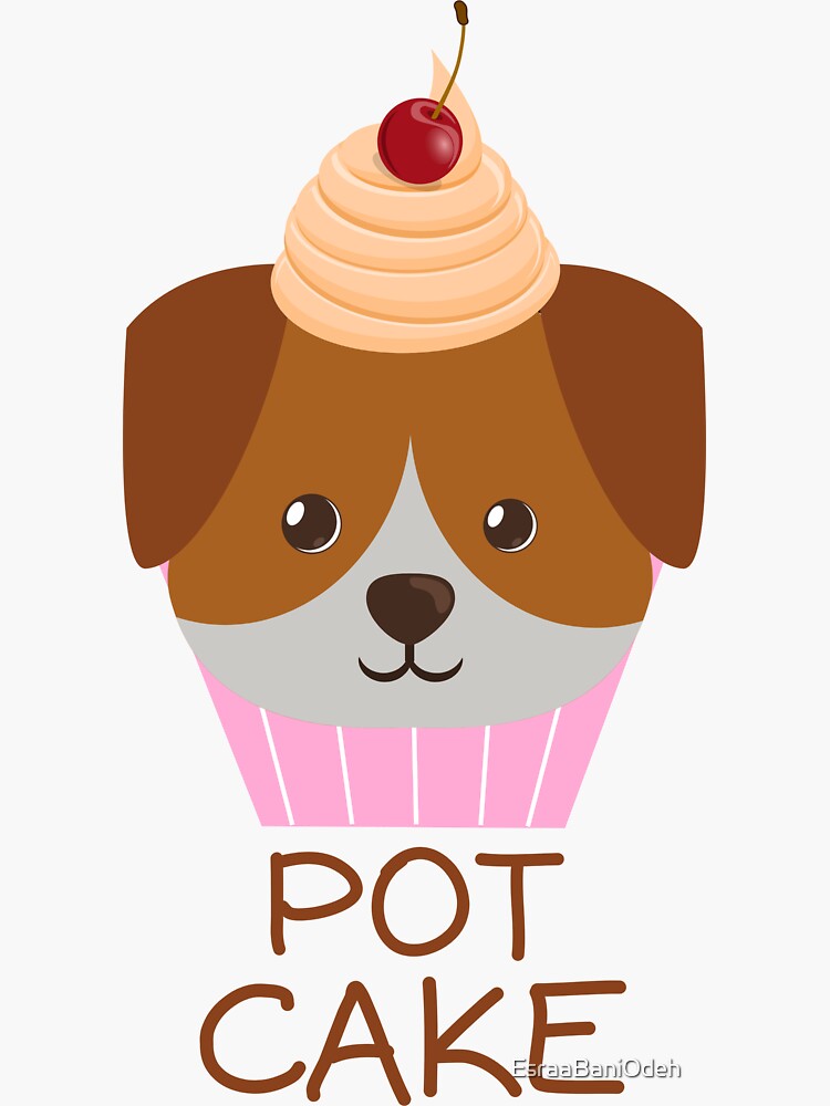 "Potcake Cupcake " Sticker for Sale by EsraaBaniOdeh | Redbubble