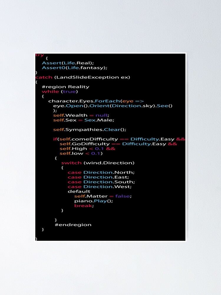 "Is This The Real Life Coding Programming Color" Poster by Jeuliet-br ...